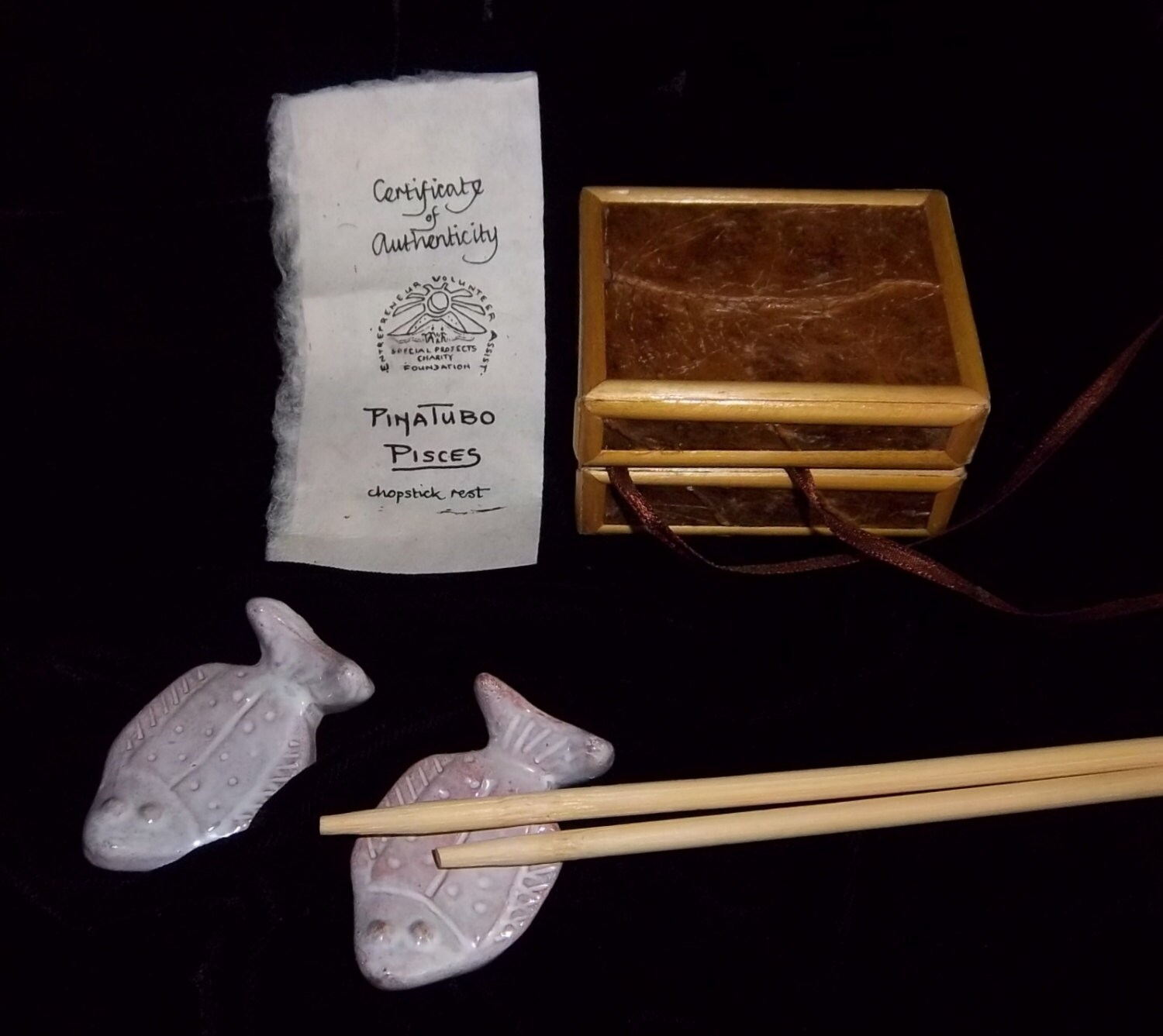 Mt Pinatubo Chopstick Rests Kit Stoneware Terracotta Fish | Etsy