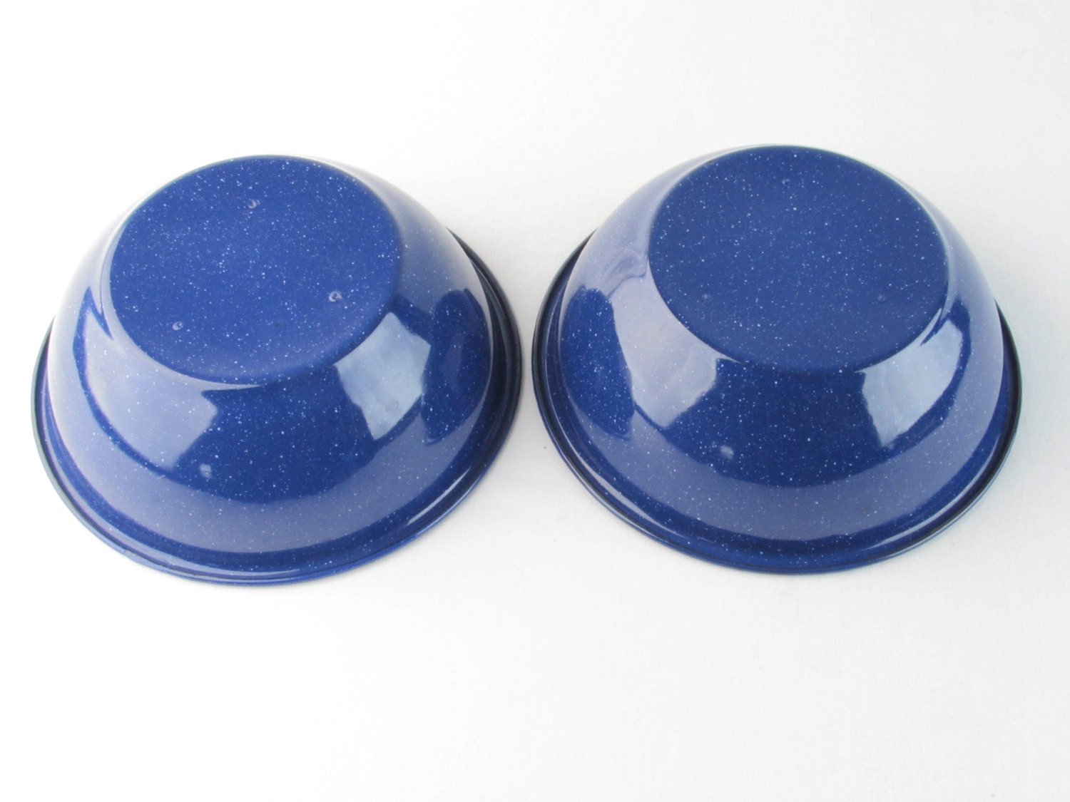 Blue Enamel Bowls Vintage Enamelware Dishes - Etsy Canada