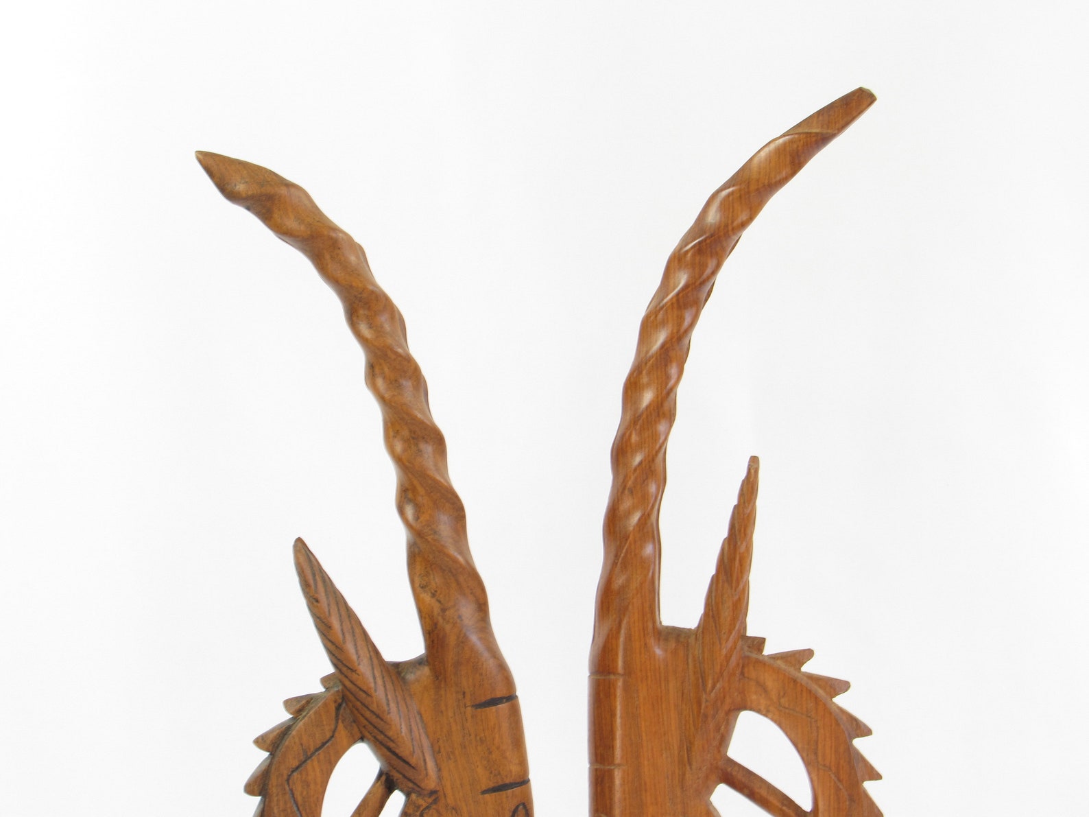 Tall Exotic Antelope Ibex Sculptures Hand Carved Wooden - Etsy