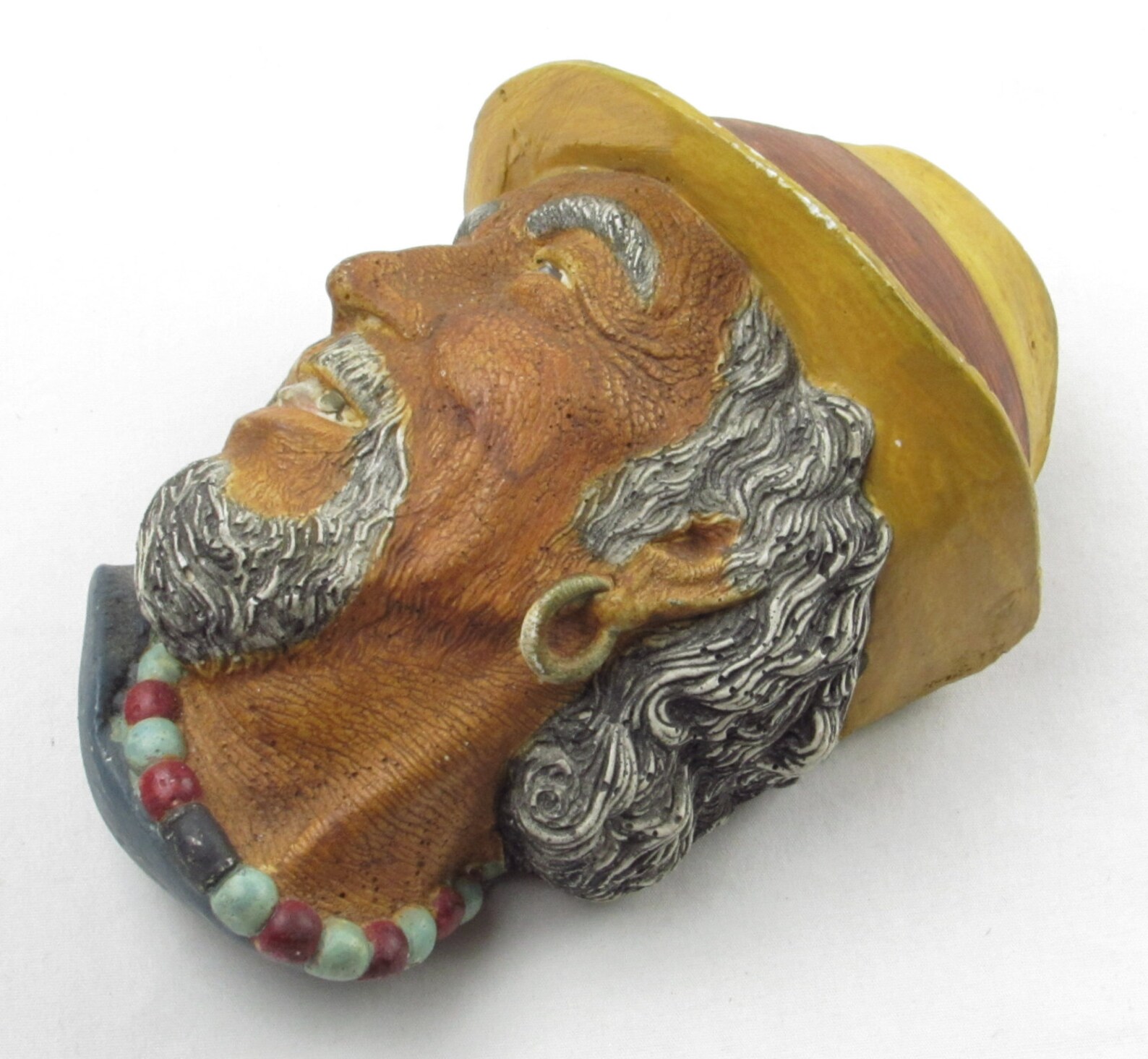 Unique Chalkware Islander Head Bust Wall Hanging | Etsy