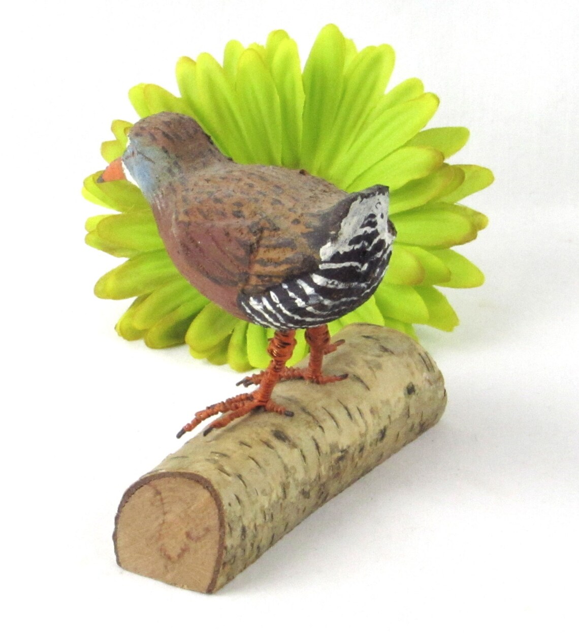 Handcrafted Wooden Bird Figurine Realistic Hand Painted | Etsy