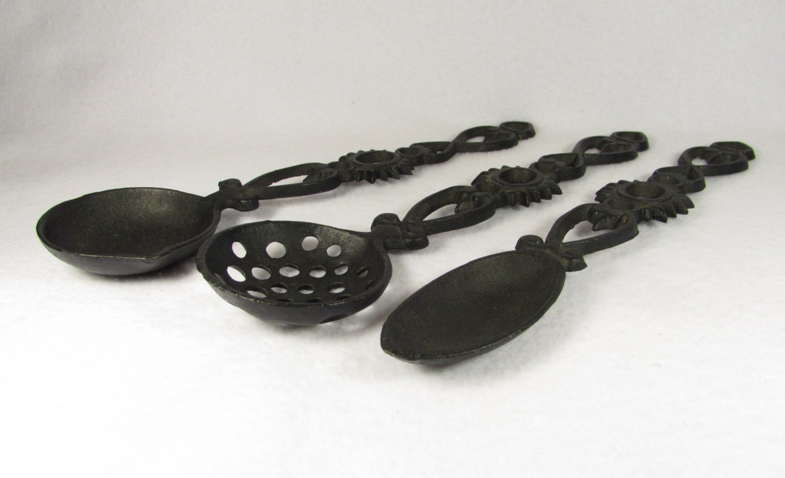 Heavy Duty Cast Iron Spoons Primitive Steampunk Vintage Home | Etsy