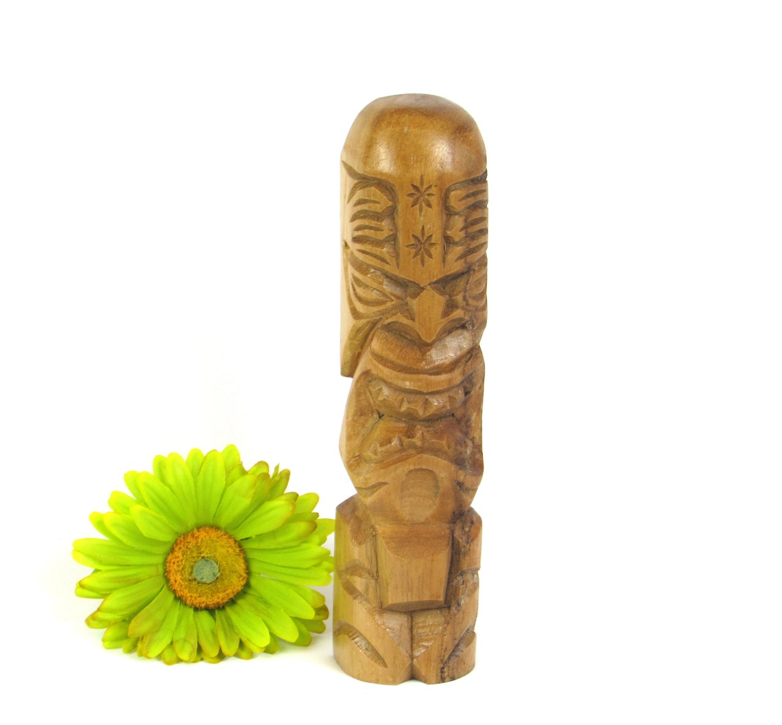 Hand Carved Ku God of Strength and Good Luck Wooden Tiki God | Etsy