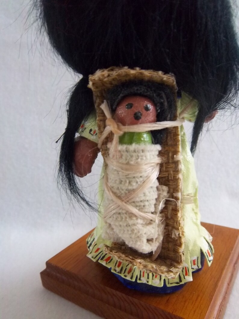 Traditional Folk Art Eskimo Doll With Papoose Baby - Etsy