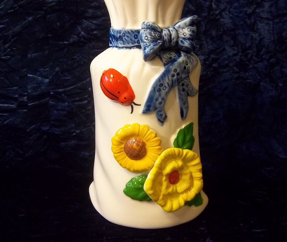 Happy Raised Relief Ladybug Vase - Etsy