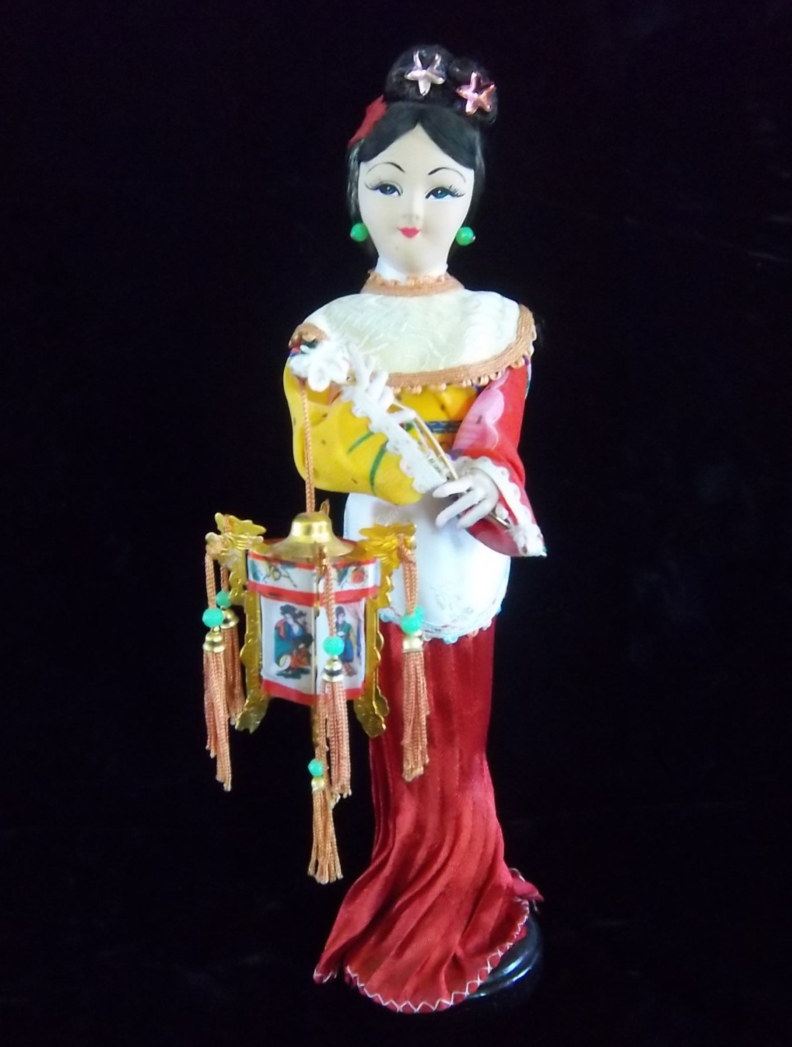 Gorgeous Alluring Blue Eyed Geisha Doll Figurine Holding a | Etsy