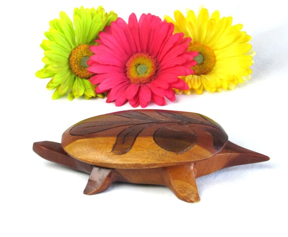 Hand Carved Turtle Trinket Box Figurine Jewelry Box - Etsy