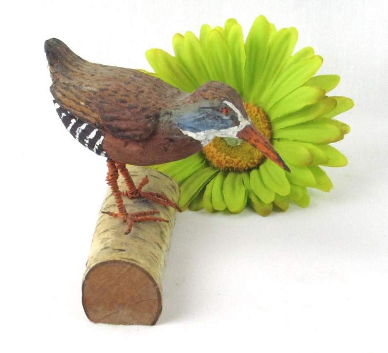 Handcrafted Wooden Bird Figurine Realistic Hand Painted | Etsy