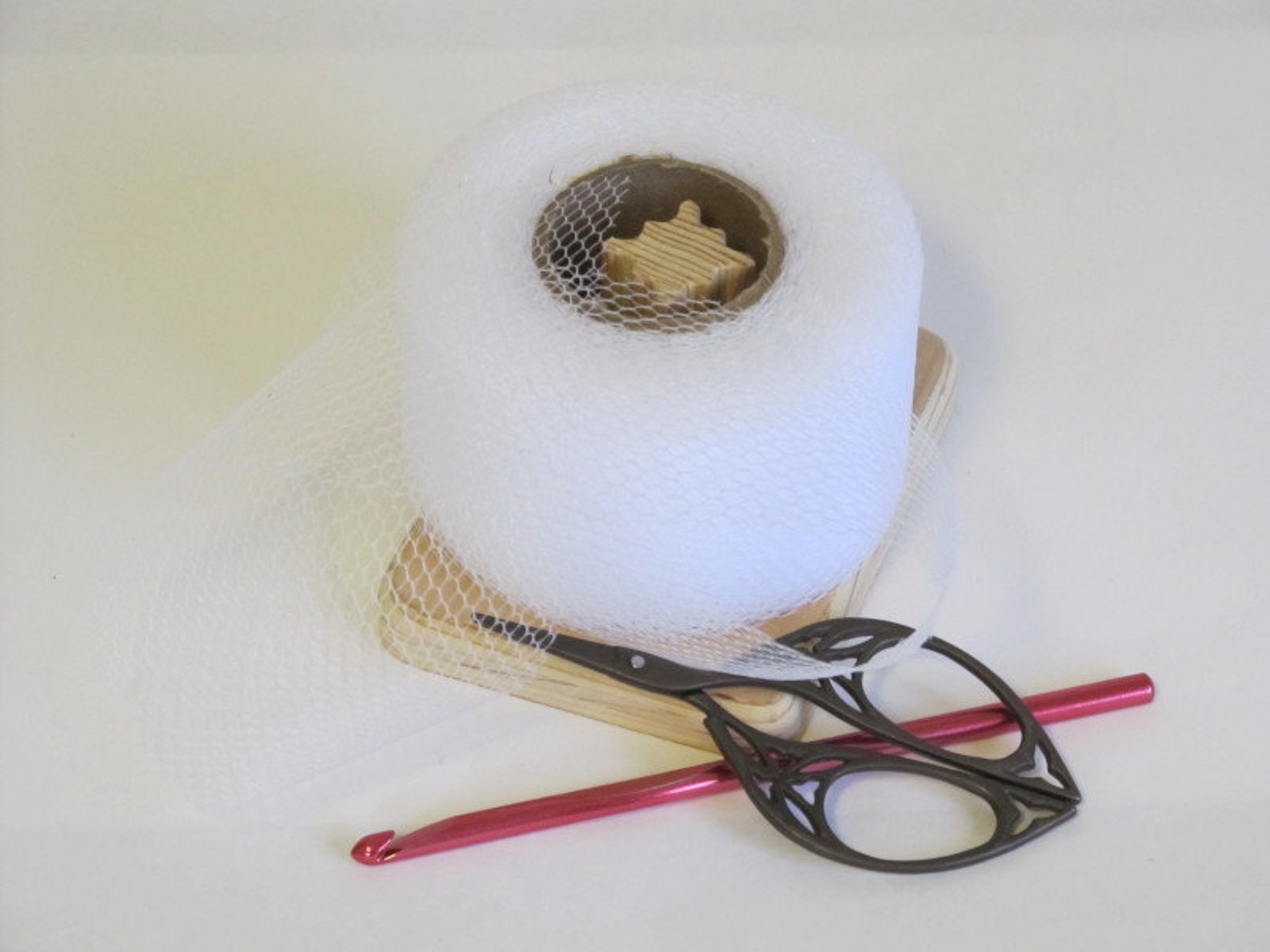 White Nylon Net Spool 40 Yards Long 2 Inch Strip - Etsy