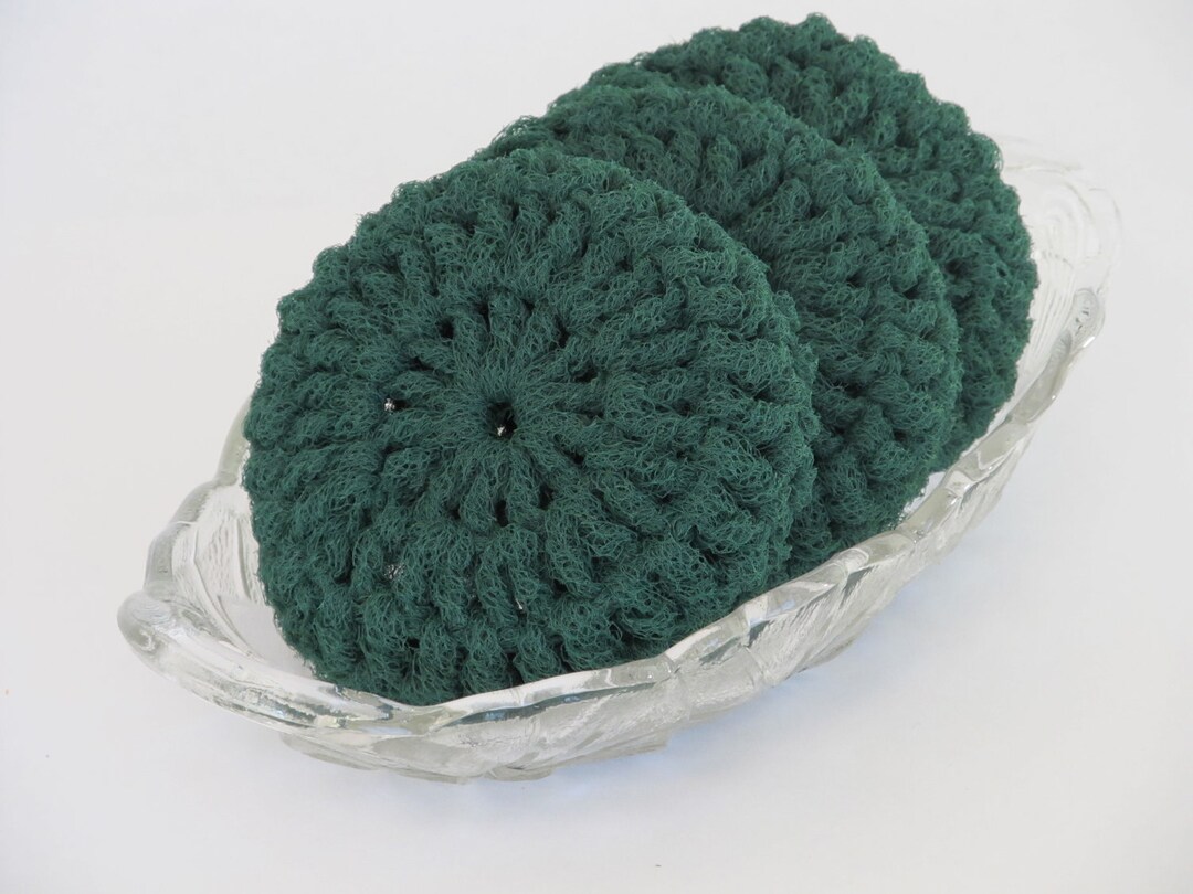 Dish Scrubbies Emerald Green - Etsy