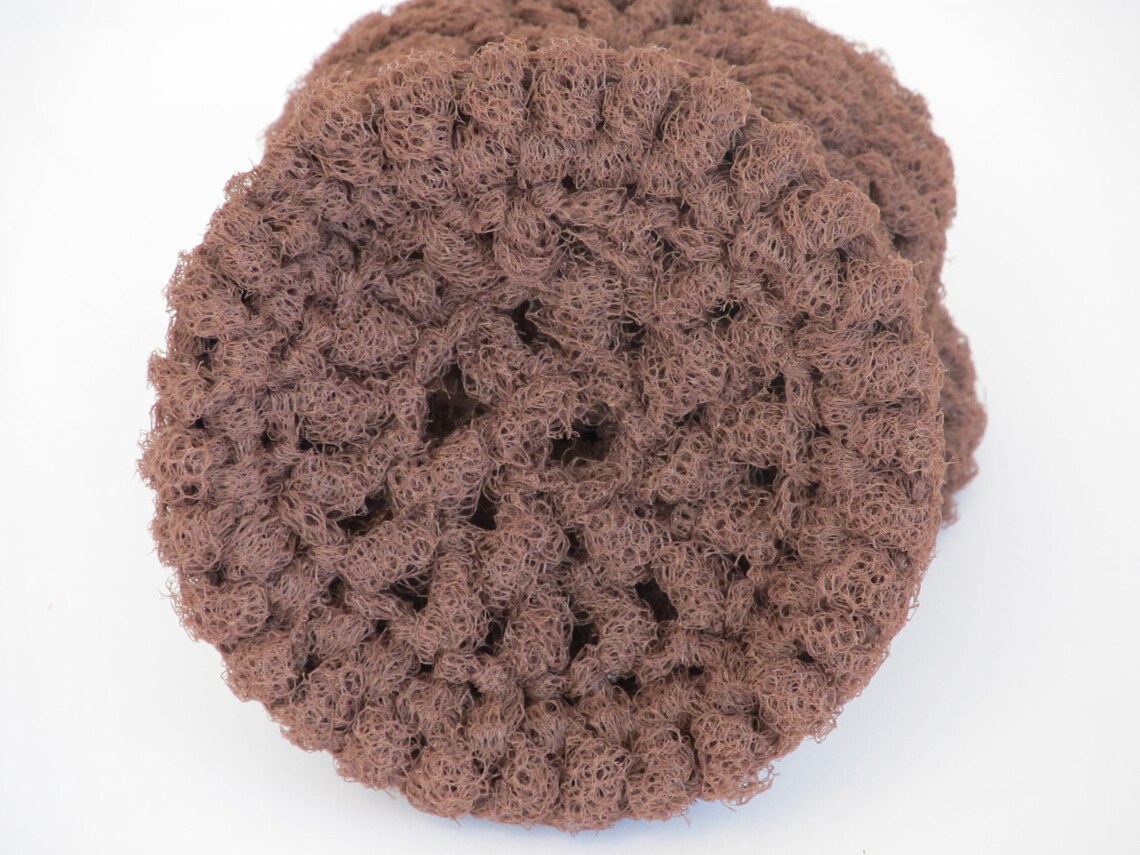 Dish Scrubbies Made Of Dark Brown Nylon Net For Your Kitchen | Etsy