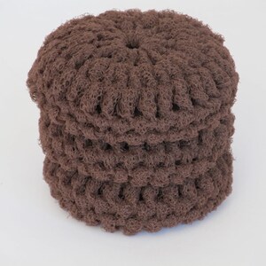 Dish Scrubbies Made of Dark Brown Nylon Net for Your Kitchen and Bath ...