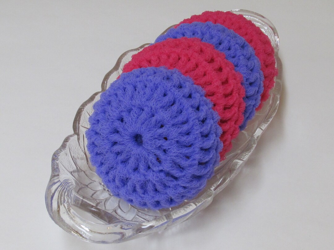 Kitchen Dish Scrubbies - Pink and Purple Dish Scrubbies - Etsy