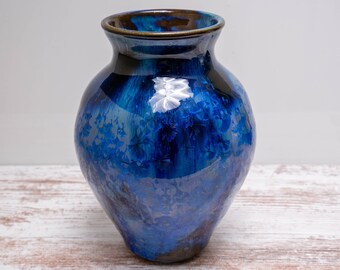 Large Teal Vase - Etsy