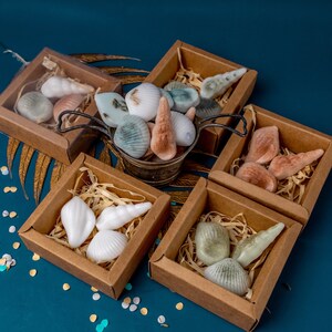 Seashell Soap Favor Beach Wedding Favors Mini Soap Bars Nautical Decor ...