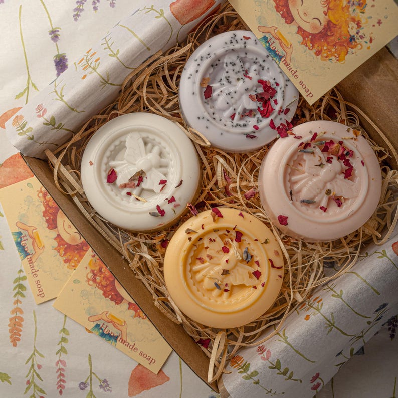 Honey Goat Milk Soap Set: Organic Facial Soap, Zero Waste Gift Box - Etsy