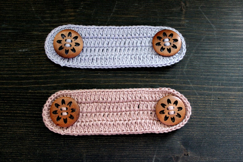 Ear saver crochet Set of 2 / Buttoned protector mask mate / | Etsy