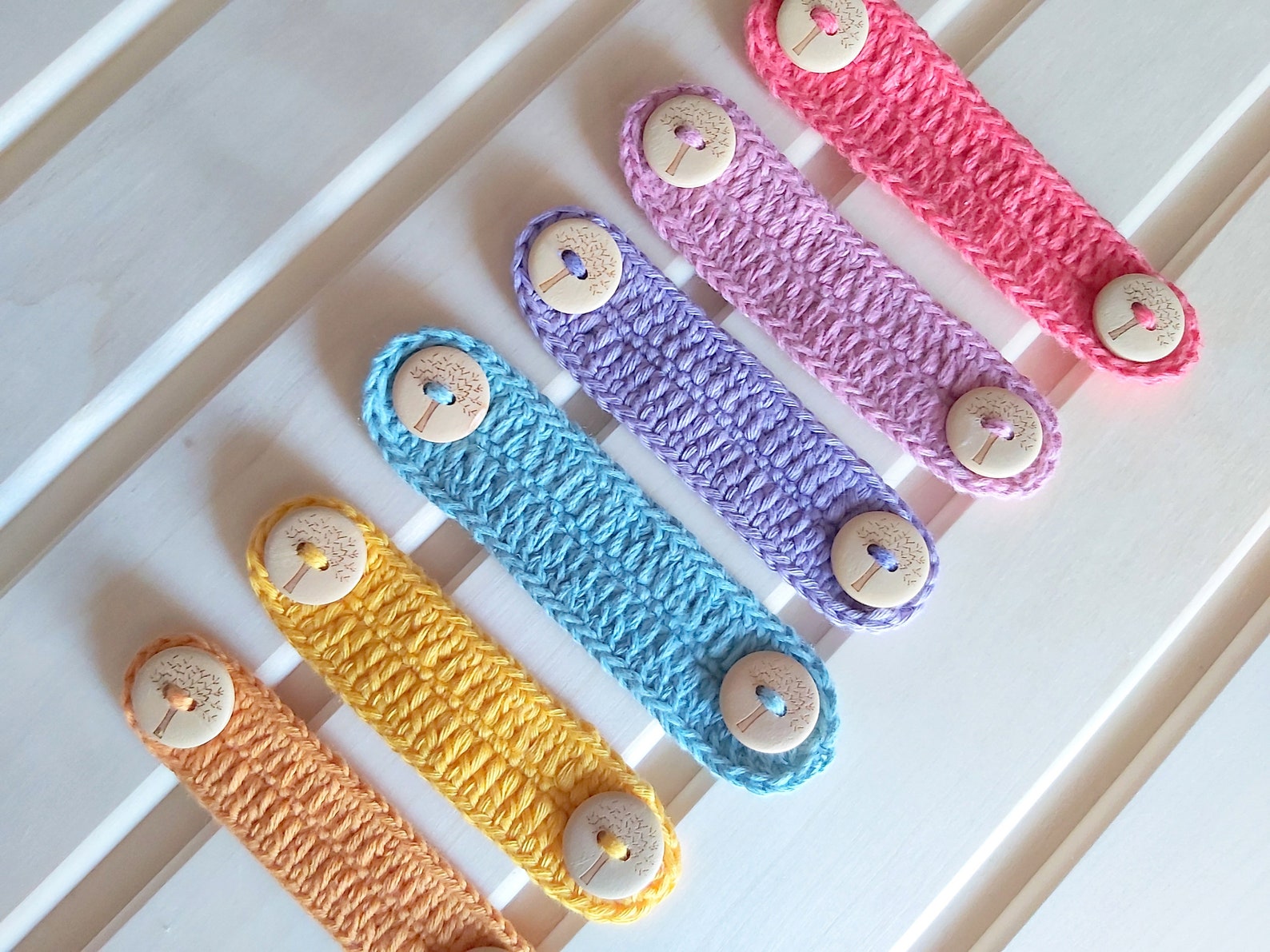 Ear Saver Crochet / Button Face Mask Holder Extender / Face | Etsy