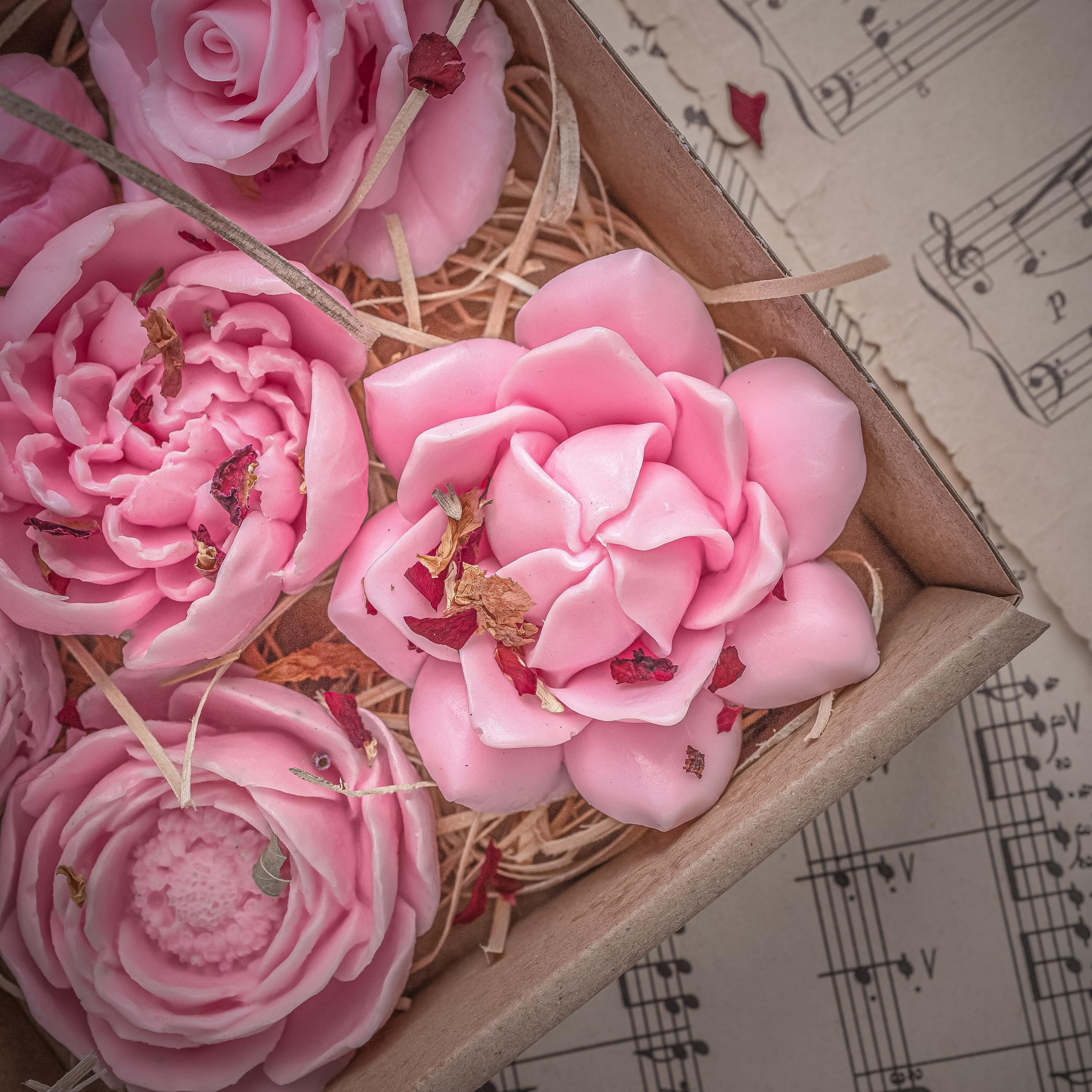 Handmade Flower Soap Gift Box, Natural Goat Milk Soap Set - Etsy