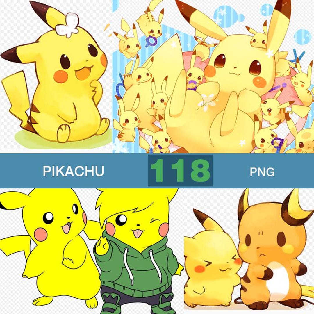 118 Cute Hand-painted Pikachu Cartoon Sticker P Picture Small Element ...