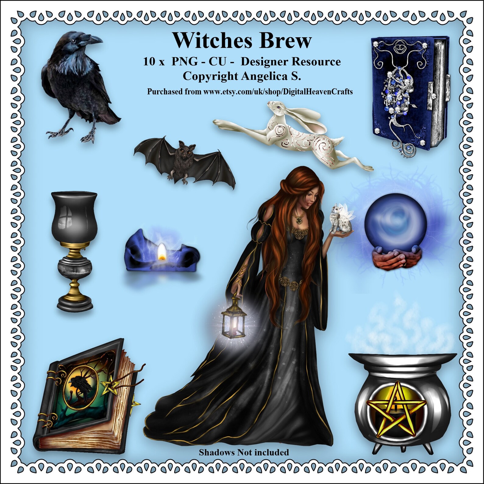Witches Brew Set One CU PNG Printable Clipart Designer - Etsy UK