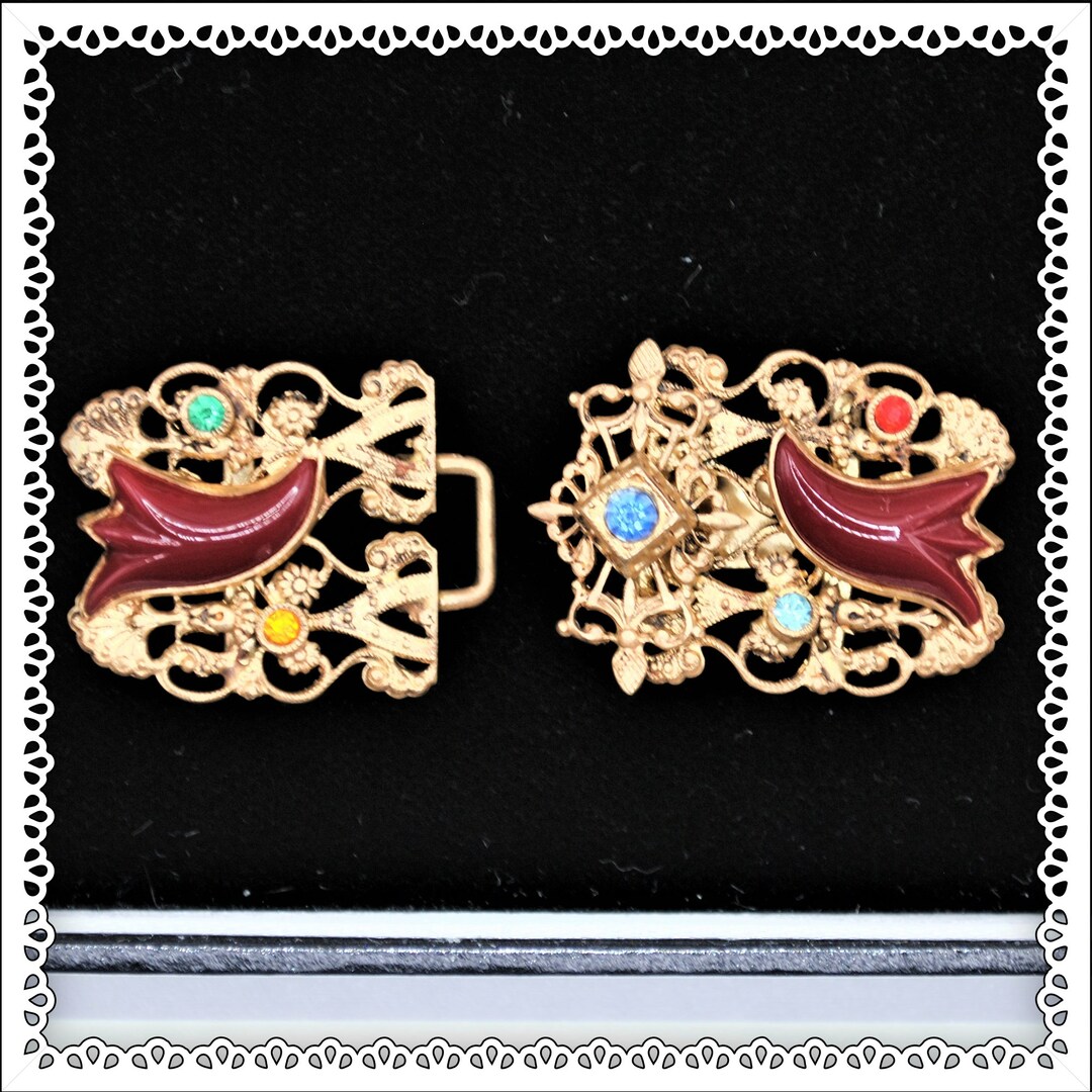 Neiger Brothers of Gablonz Gilt Enamel Art Deco Antique Belt - Etsy UK