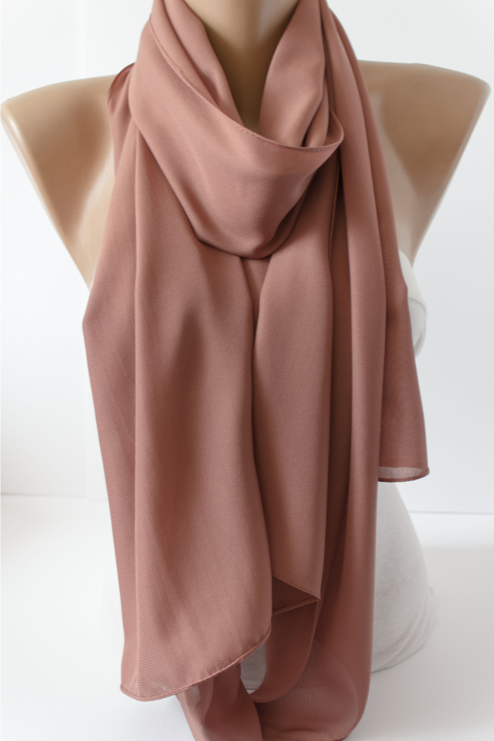 Brown Scarf Mocha Scarf Spring Scarf Chiffon Scarf Summer - Etsy