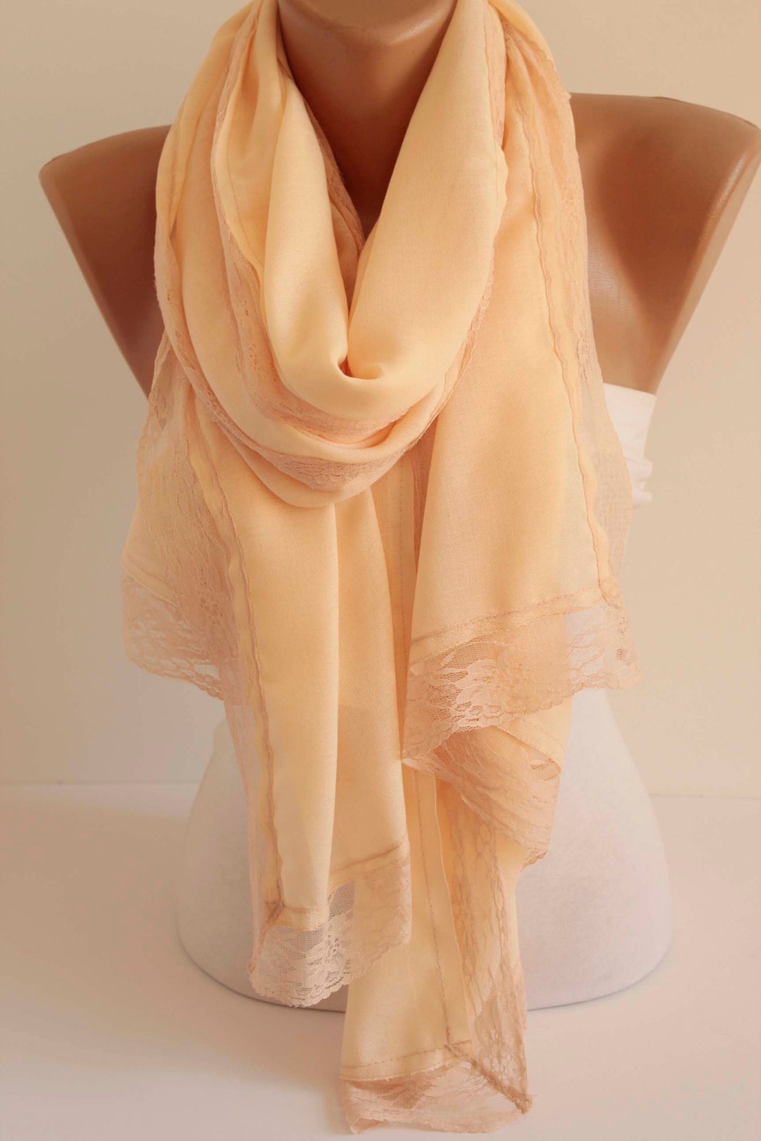 Creamy Lace Scarf Oversized Shawl Scarf Lace Scarf Spring Scarf Summer ...