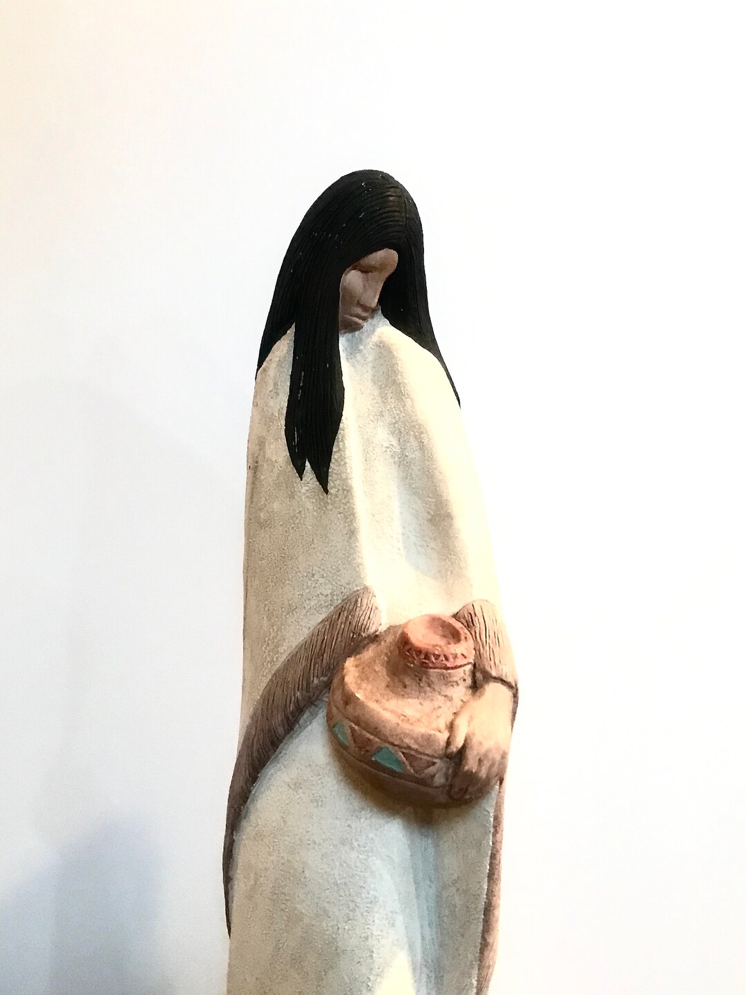 Vintage Austin Acoma 21in Sculpture the Gatherer Southwestern Figurine ...