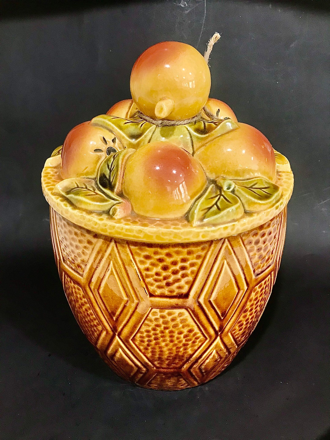 Vintage Maurice Ceramics Cookie Jar: Mid-century Fruit Kitchen Storage ...