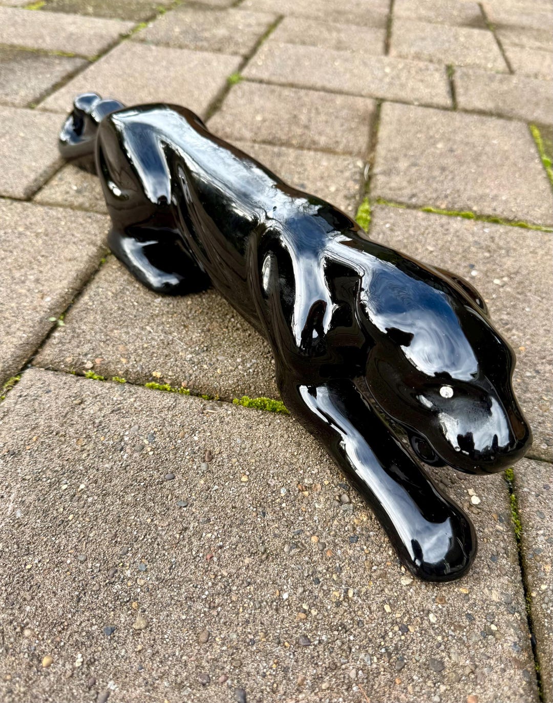 Royal Haeger Stalking BLACK PANTHER 22 Mid Century Ceramic Figurine ...
