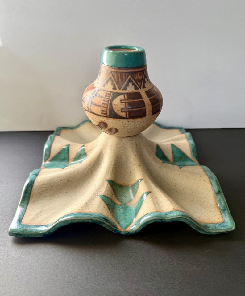 Vintage TL Slonaker Navajo Pottery Vase, Signed Native American ...