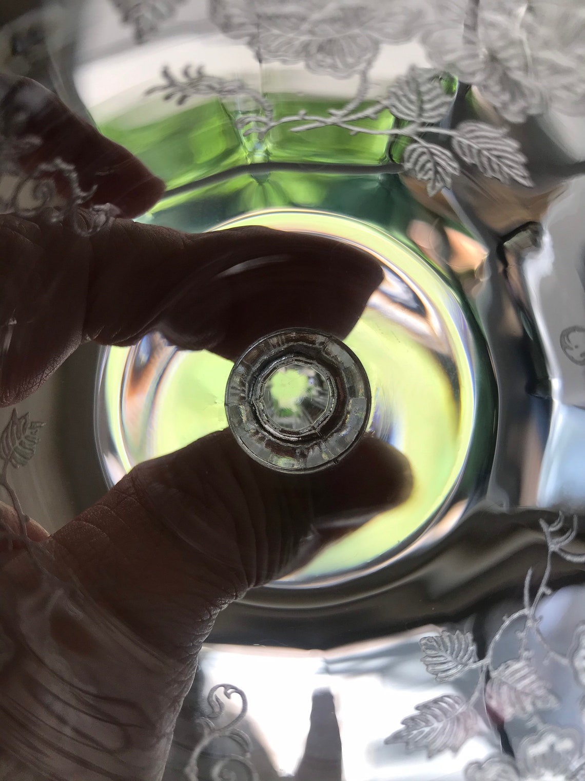 Antique Etched Rose Crystal Stemware Champagne/Tall Sherbet | Etsy