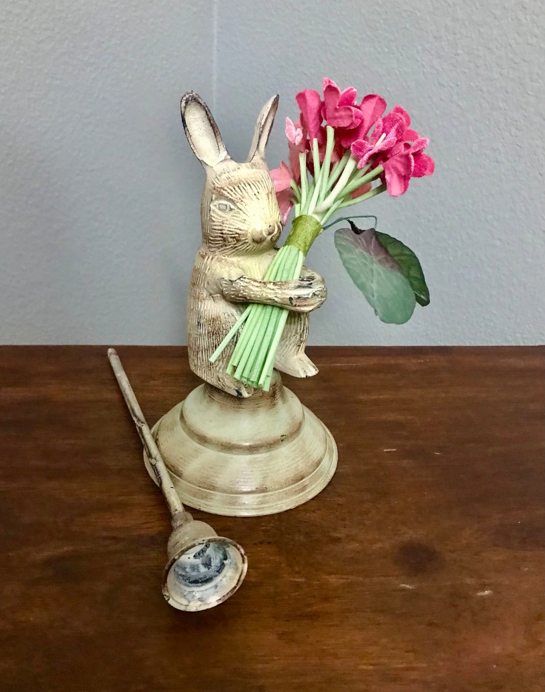Rustic Brass Rabbit Candle Holder, Vintage Farmhouse, Made in India - Etsy