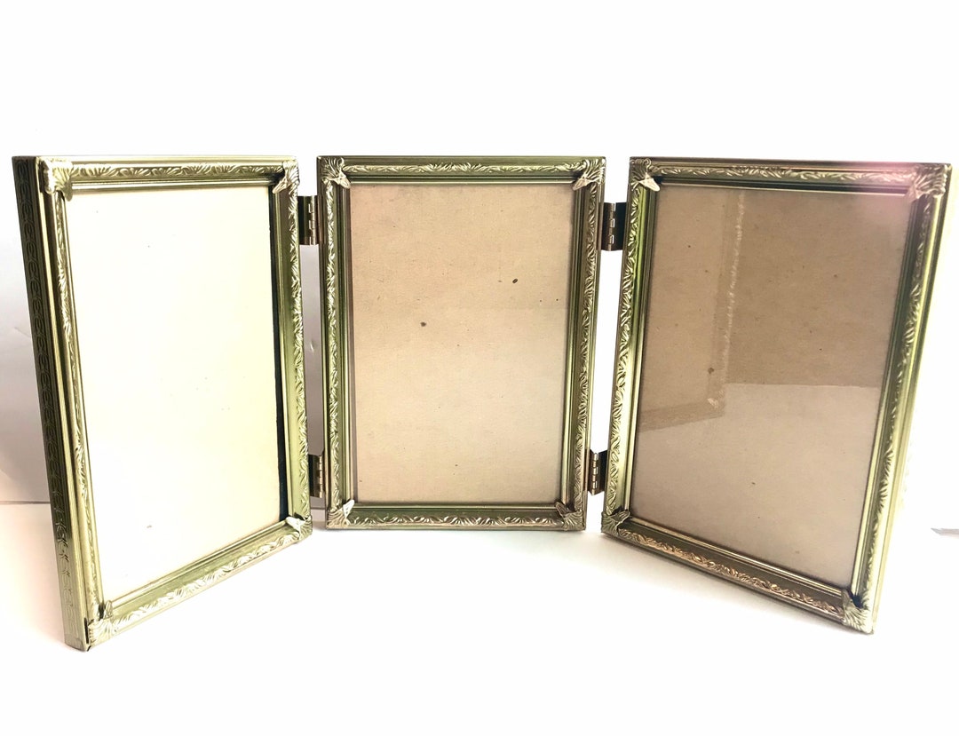 Vintage Tri-fold 5x6 Photo Frame With Adjustable Hinges Photo - Etsy