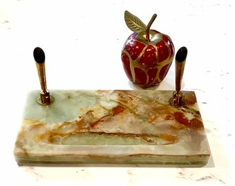 Marble Desk Pen Set - Etsy