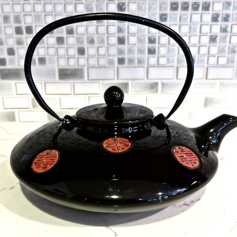 Red Teapot - Etsy
