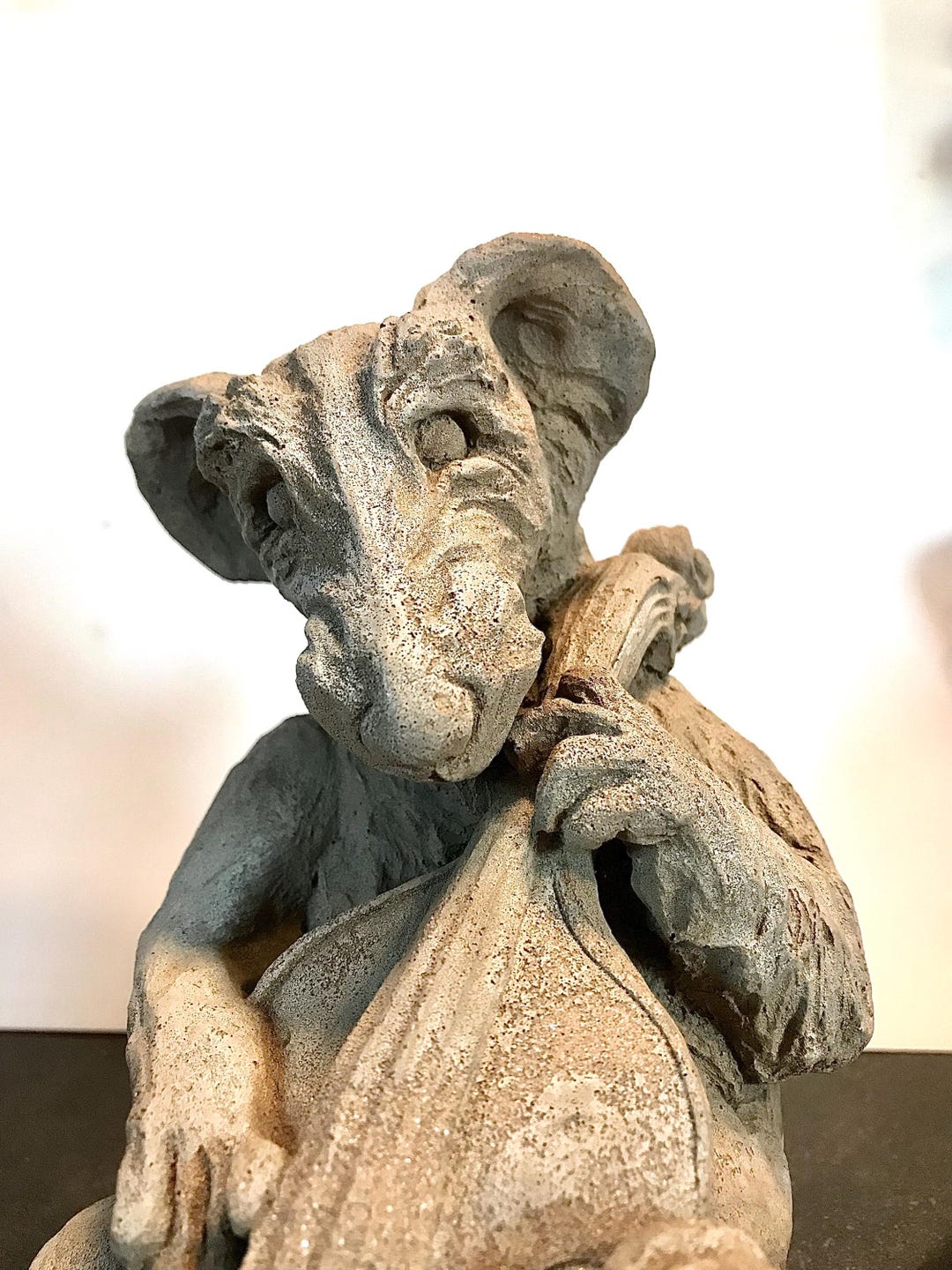 Rat Musician on Base Fiddle Statuary Whimsical Rodent Musician Figurine ...