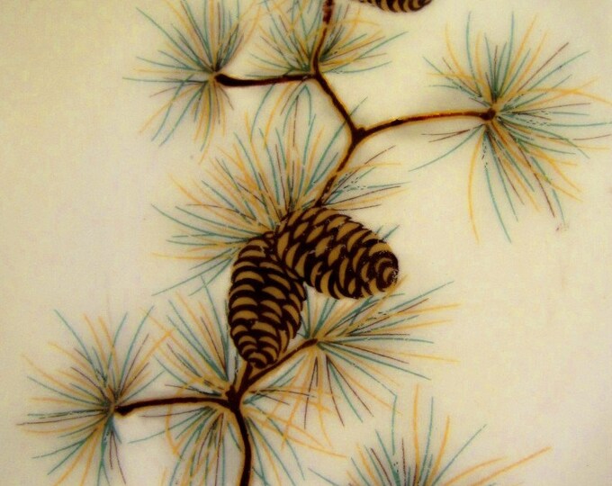 Pine Cone Pattern Serving Bowl W S George USA - Etsy