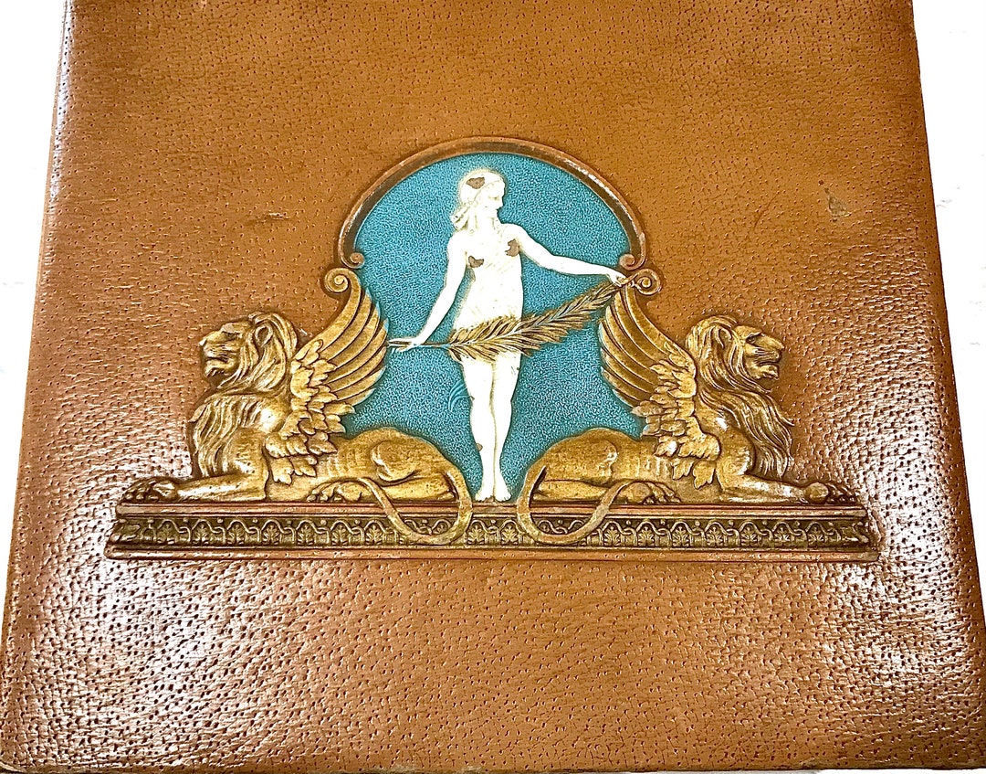Antique Embossed Keepsake Letter Box With Venietian Woman and Winged ...