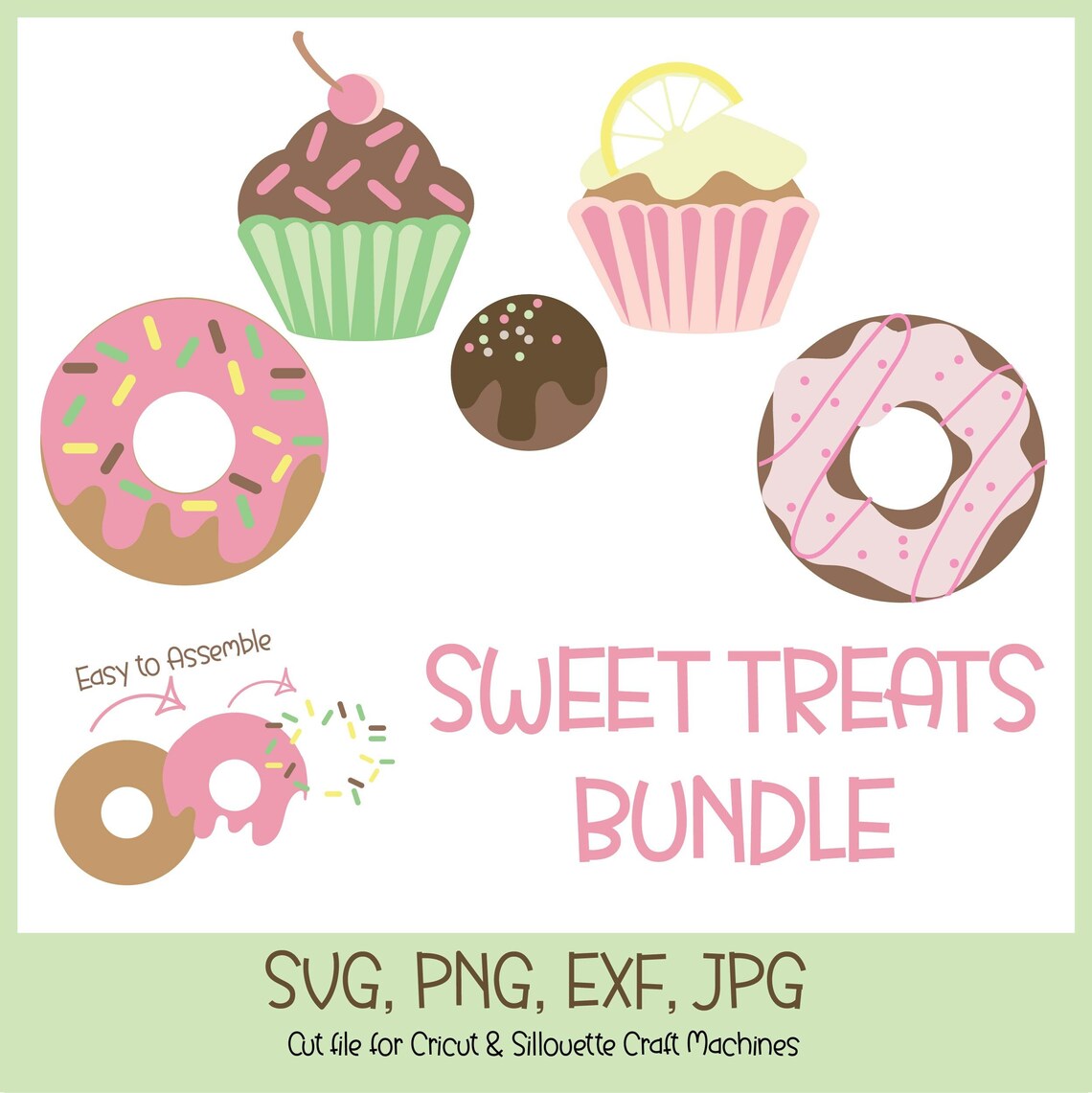 Sweet Treats Bundle Instant Download .jpg .svg .dxf .png - Etsy
