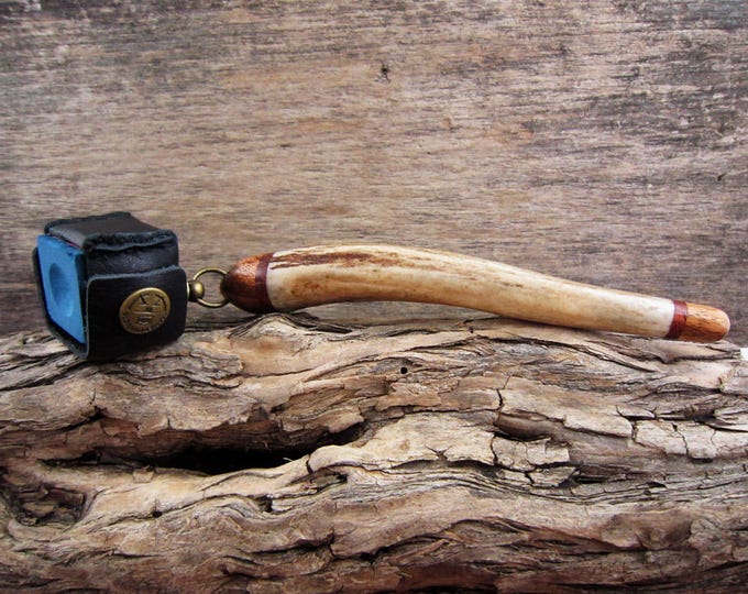 Deer Antler Pool Chalk Holder With Exotic Wood, Chalker for Billiards ...