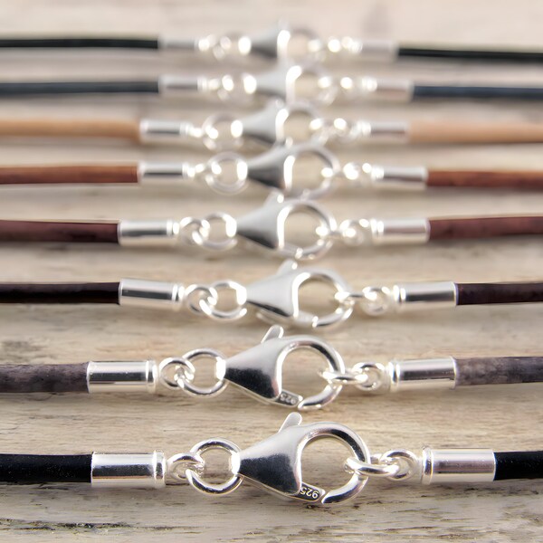 Leather Necklace - Etsy