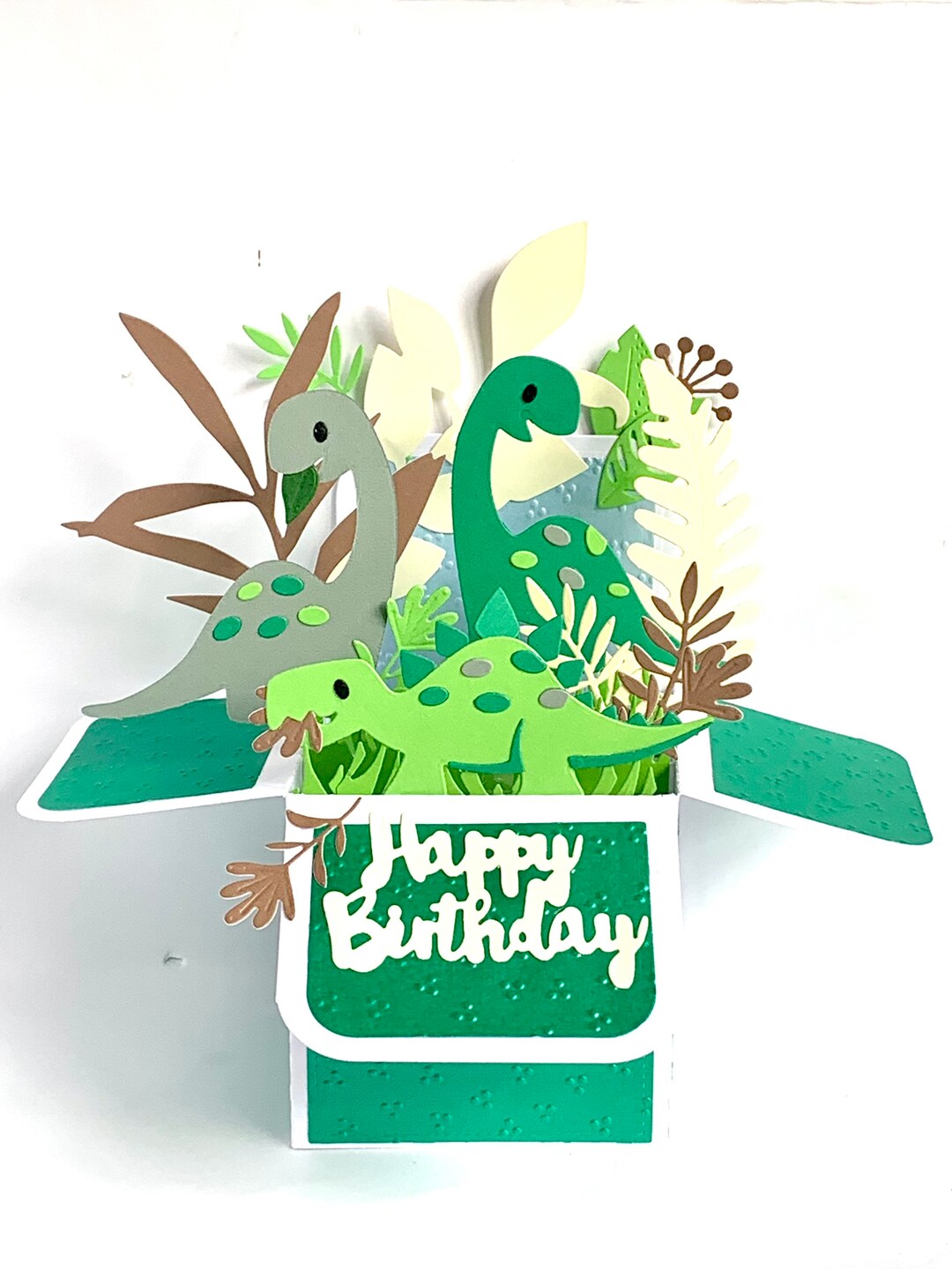Pop up Dinosaur Exploding Box Card, 3D Dinosaur Card, Jungle Children’s ...