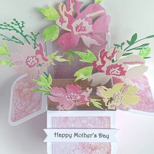 Mothers Day Pop up Floral 3D Exploding Box Card, Handmade Card, Cards ...