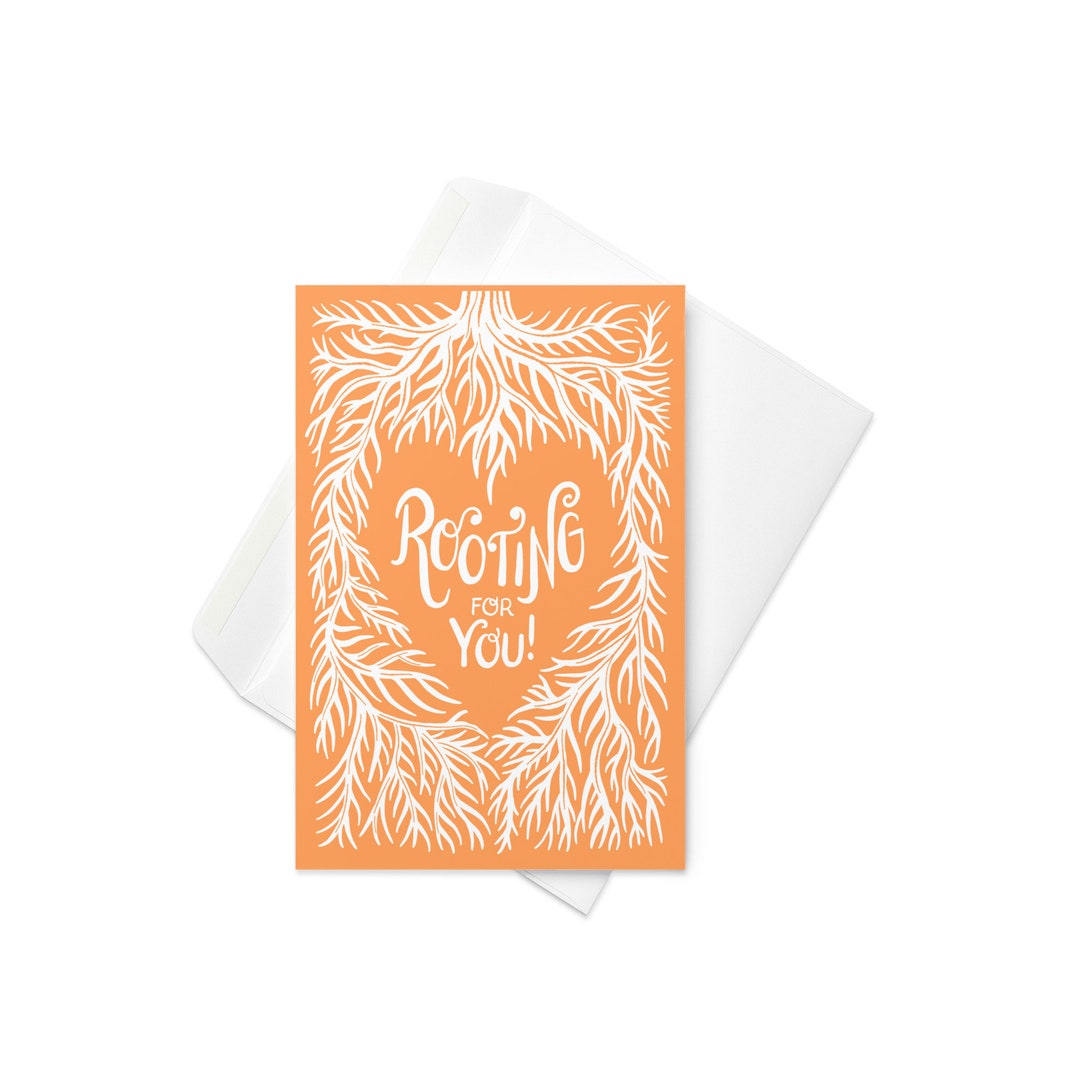 Rooting for You Pun Tree Roots Greeting Card - Etsy