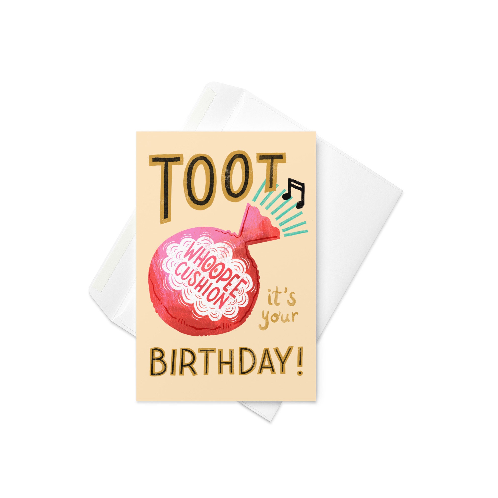 Greeting Card - Birthday Toot Whoopee Cushion Fart - Etsy