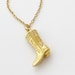Cowboy Boot Necklace Gold - Etsy