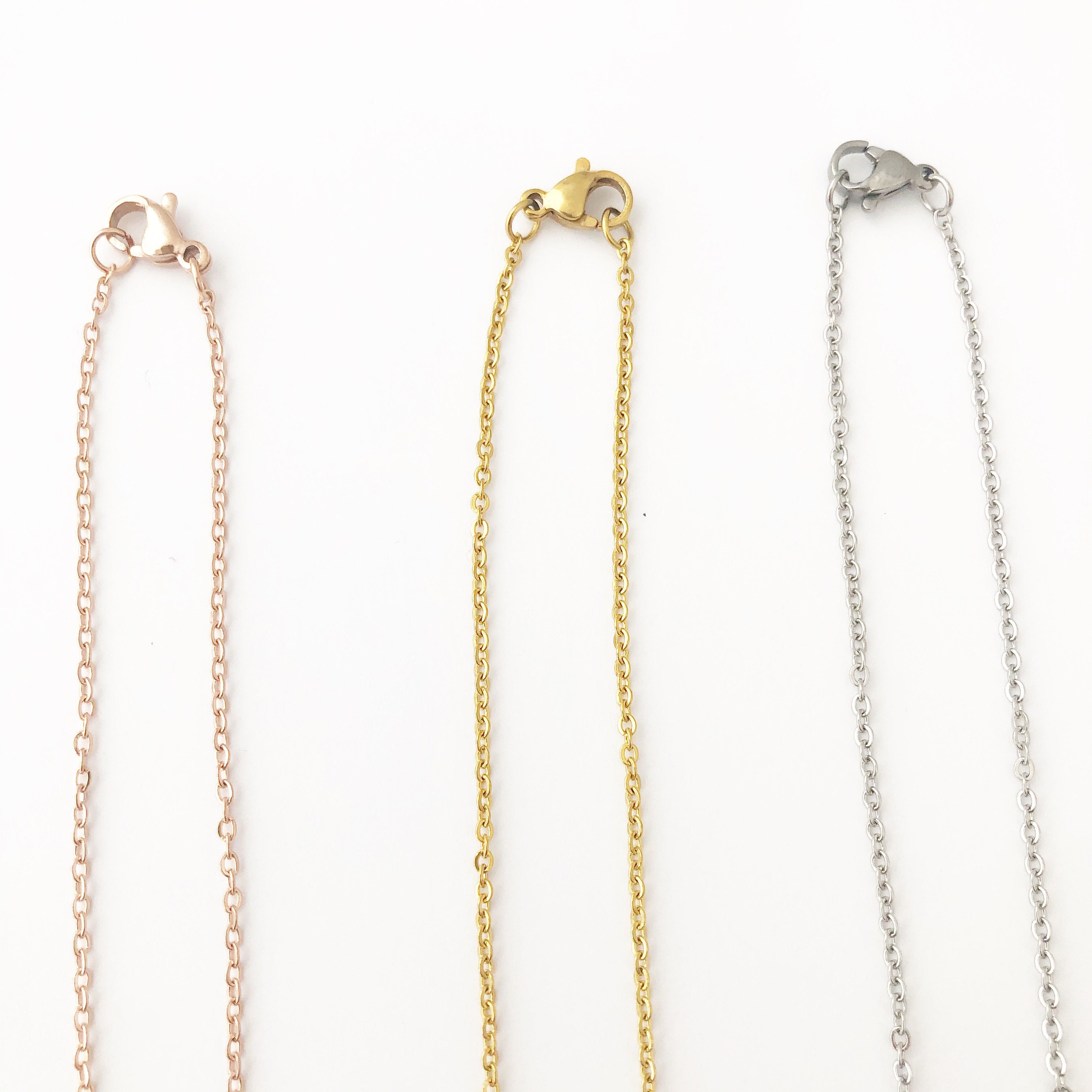 Small Cable Chain Rolo Chain Silver Gold or Rose Gold - Etsy