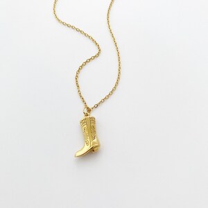 Cowboy Boot Necklace Gold - Etsy